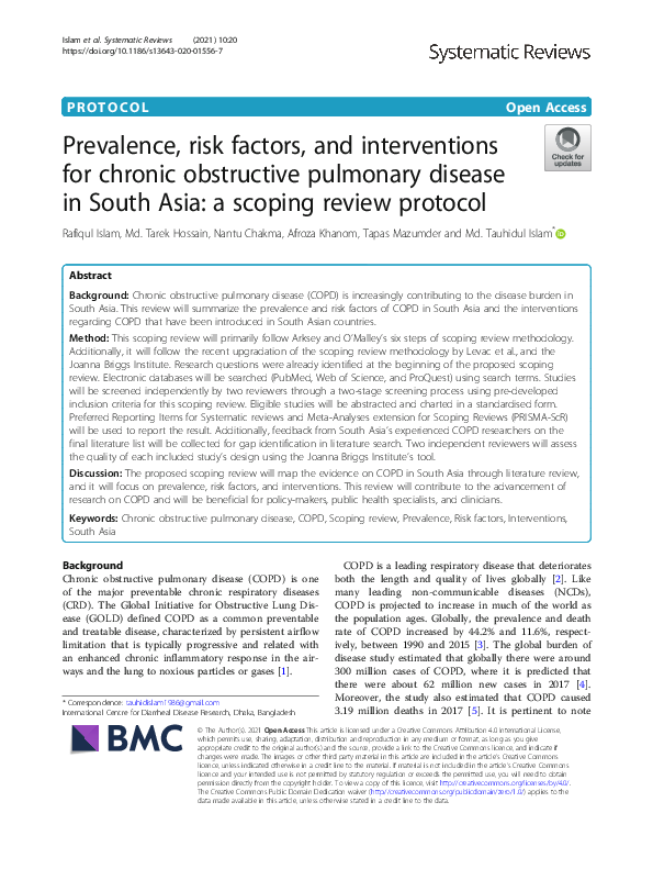 (PDF) Prevalence, risk factors, and interventions for chronic ...