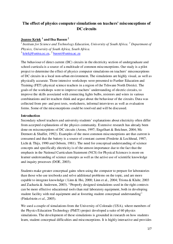 (PDF) The effect of physics computer simulations on teachers ...