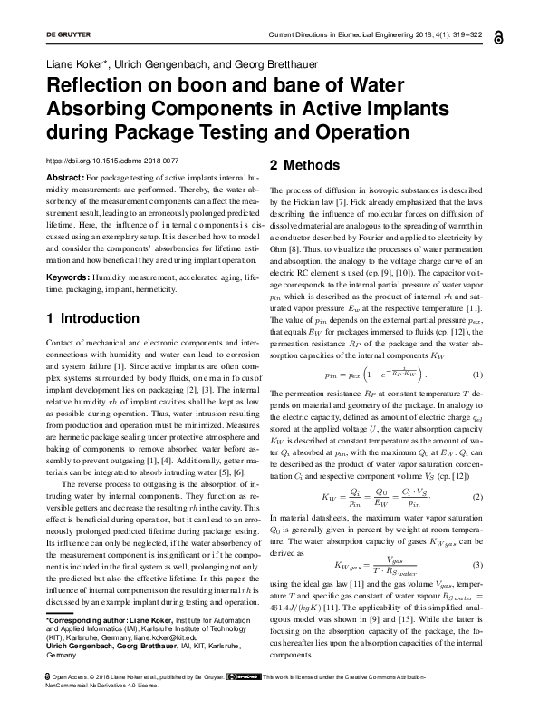 (PDF) Reflection on boon and bane of Water Absorbing Components in ...