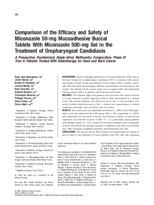 (PDF) Comparison of the efficacy and safety of miconazole 50-mg ...