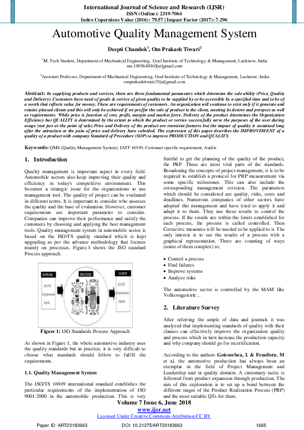 (PDF) Automotive Quality Management System
