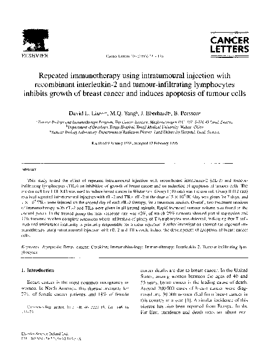 (PDF) Repeated immunotherapy using intratumoural injection with ...