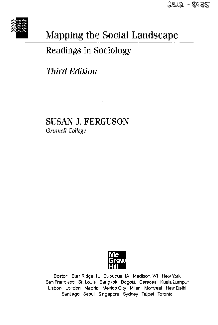 (PDF) Mapping the social landscape: readings in sociology