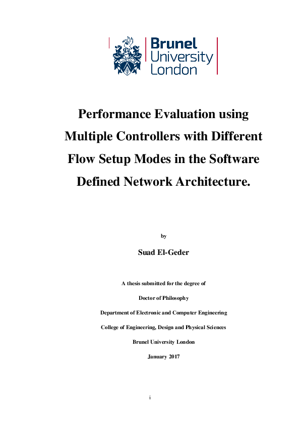 Pdf Performance Evaluation Using Multiple Controllers With Different Flow Setup Modes In The