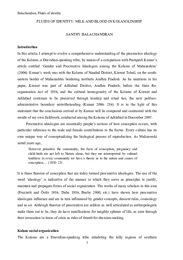 (PDF) Balachandran , Fluids of identity 1 FLUIDS OF IDENTITY : MILK AND ...