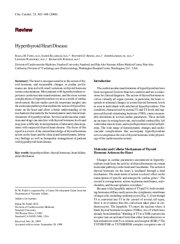 (PDF) Hyperthyroid heart disease