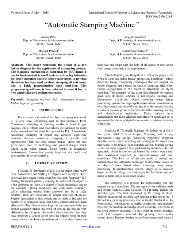 (PDF) “ Automatic Stamping Machine