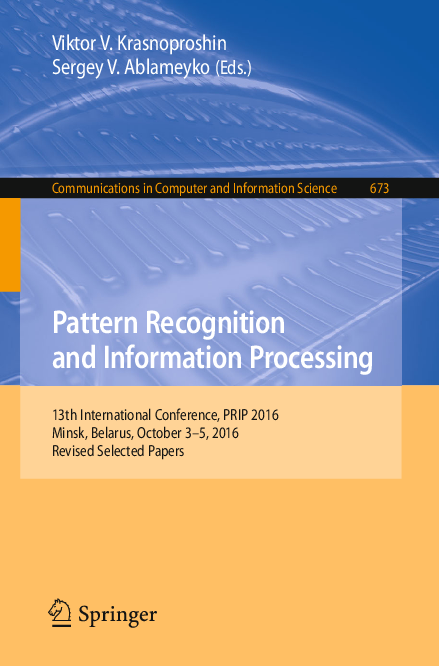 Pdf Pattern Recognition And Information Processing
