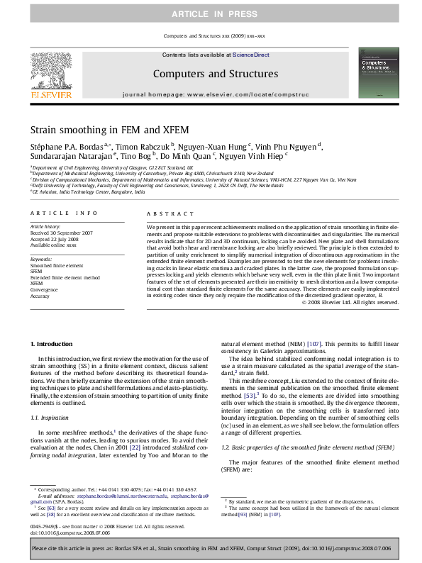 (PDF) A simple error estimator for extended finite elements