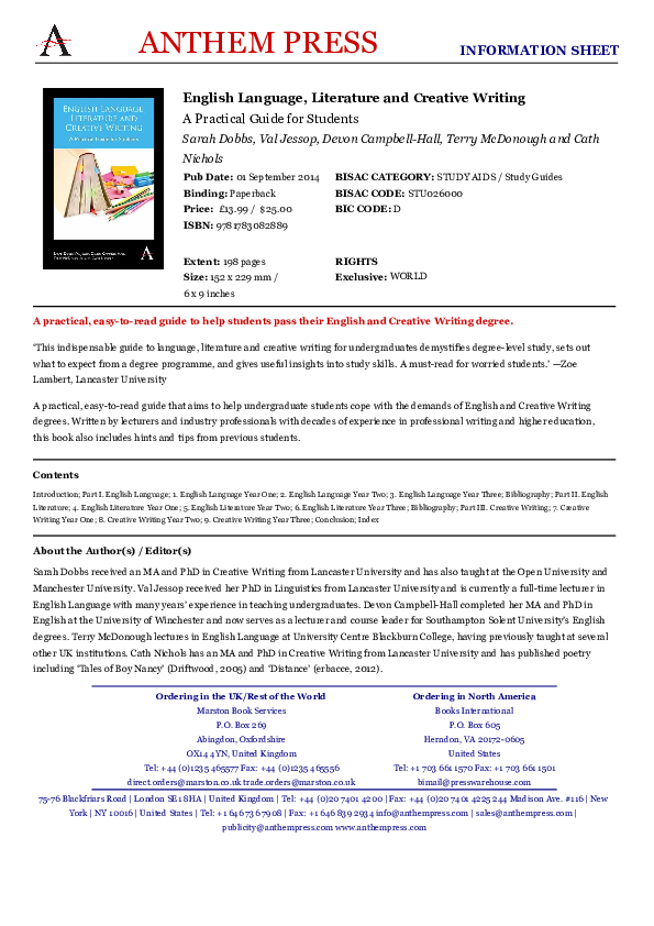 (PDF) English Language, Literature and Creative Writing: A Practical ...