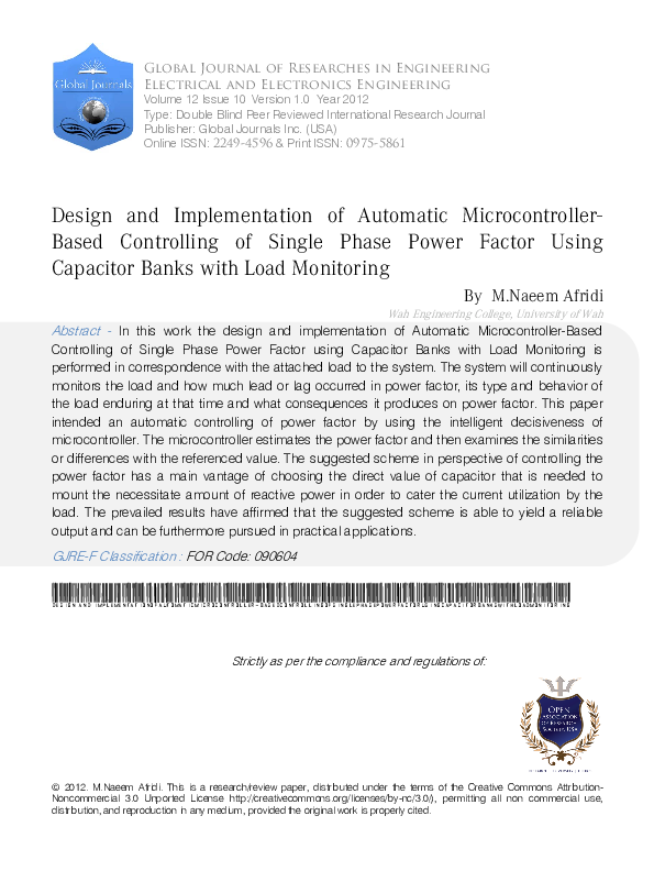 Pdf Design And Implementation Of Automatic Microcontroller Based
