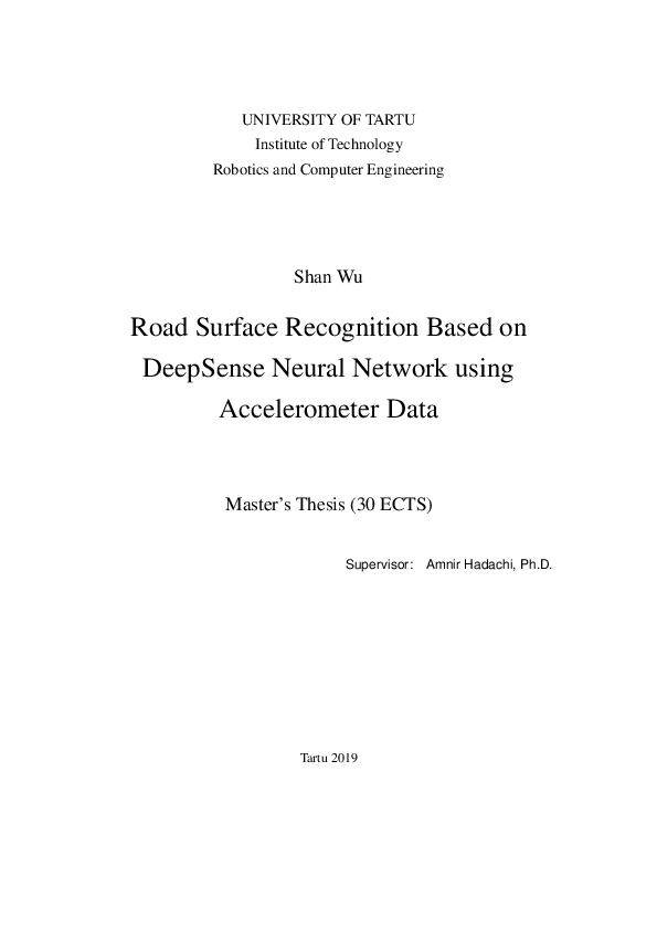 (PDF) Road Surface Recognition Based on DeepSense Neural Network using Accelerometer Data