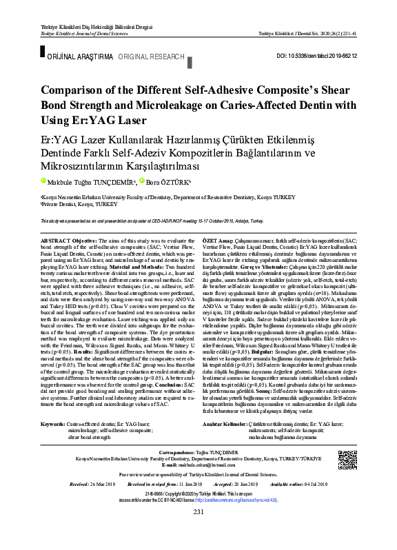 (PDF) Comparison of the Different Self-Adhesive Composite's Shear Bond ...