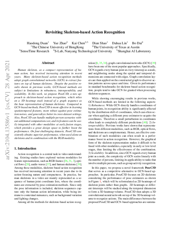 Pdf Revisiting Skeleton Based Action Recognition