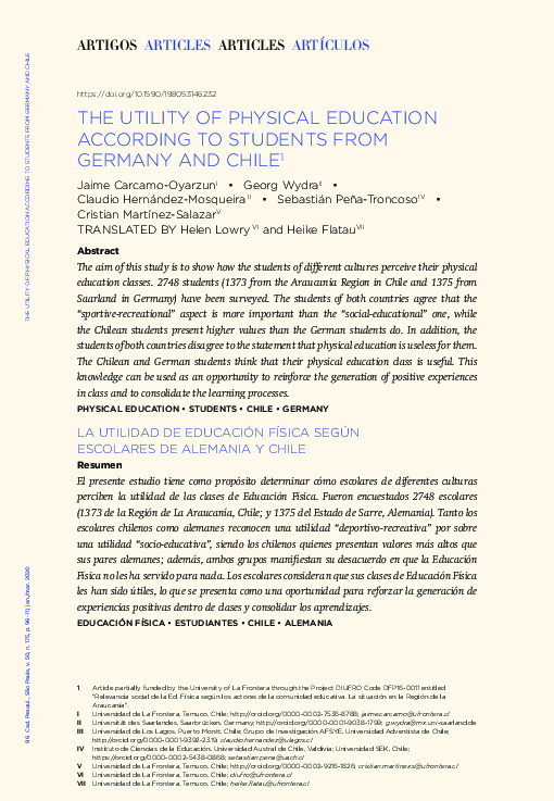 (PDF) The Utility of Physical Education According to Students from ...