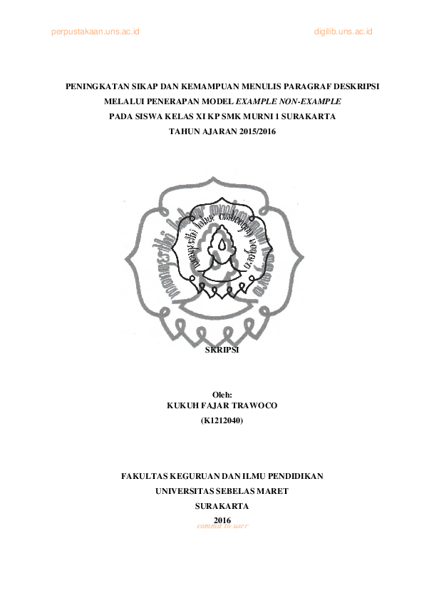 (PDF) Peningkatan Sikap dan Kemampuan Menulis Paragraf Deskripsi ...