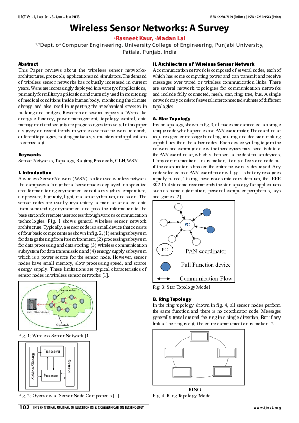 (PDF) Wireless sensor networks: A survey