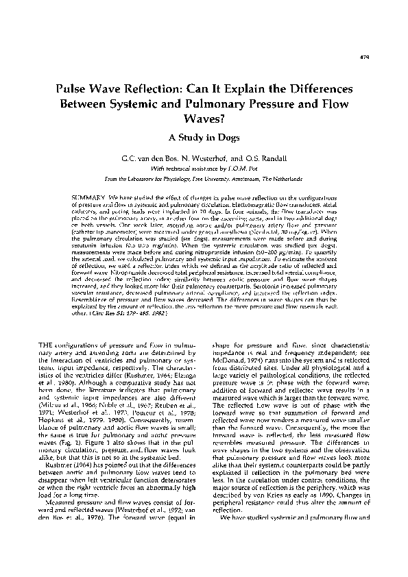 (PDF) Pulse wave reflection: can it explain the differences between ...
