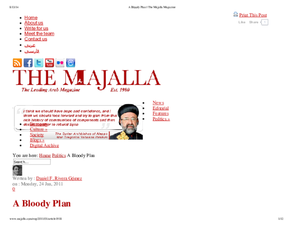 (PDF) A Bloody Plan The Majalla Magazine