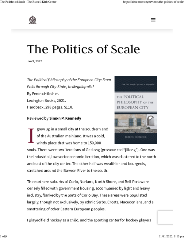 (PDF) The Politics of Scale