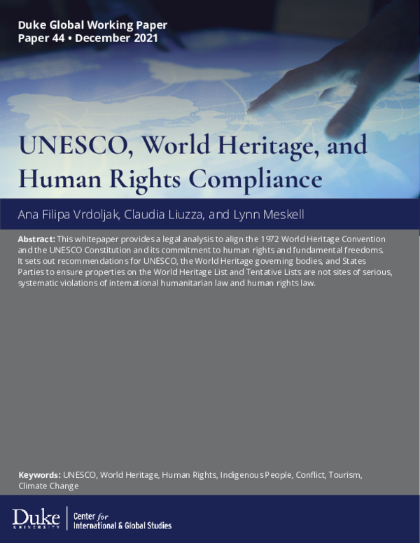 (PDF) UNESCO, World Heritage, and Human Rights Compliance