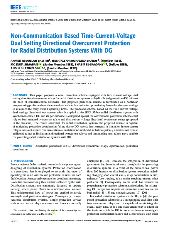 (PDF) Non-Communication Based Time-Current-Voltage Dual Setting ...