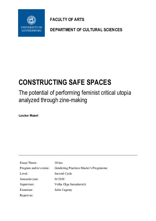 (PDF) CONSTRUCTING SAFE SPACES The potential of performing feminist ...