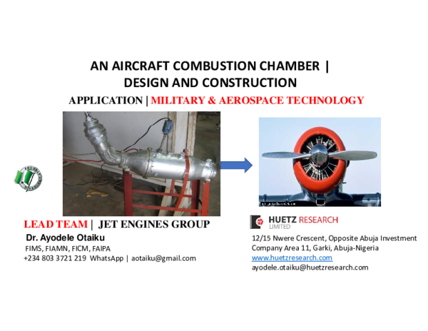 (PDF) AN AIRCRAFT COMBUSTION CHAMBER | DESIGN AND CONSTRUCTION