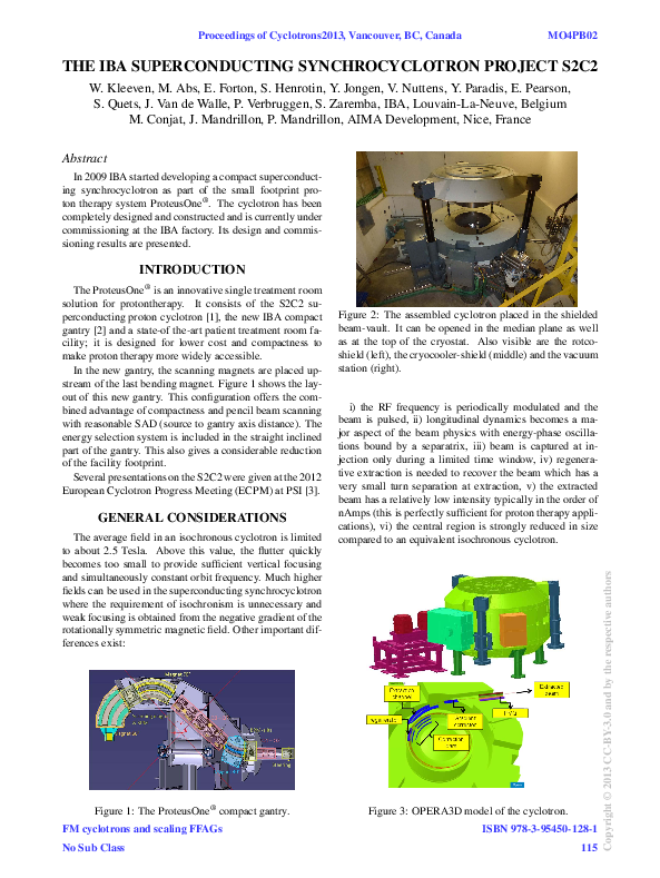 (PDF) The Iba Superconducting Synchrocyclotron Project S2C2