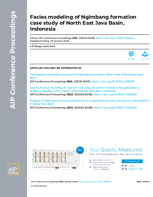 (PDF) Facies modeling of Ngimbang formation case study of North East ...
