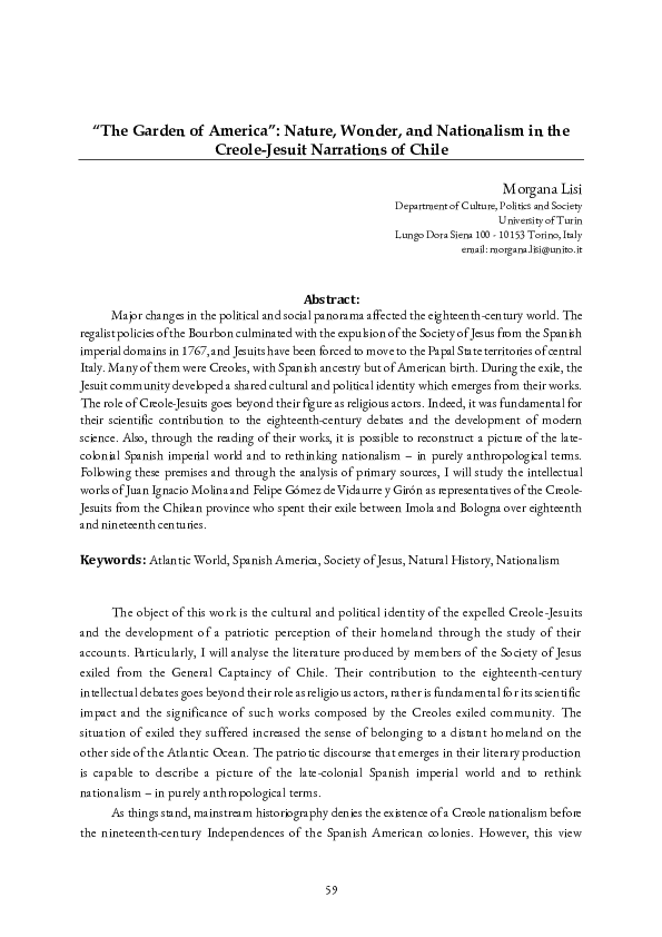 (PDF) "The Garden of America": nature, wonder, and nationalism in the ...