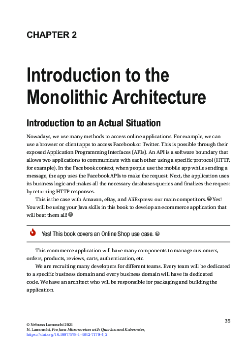 (PDF) Introduction to the Monolithic Architecture