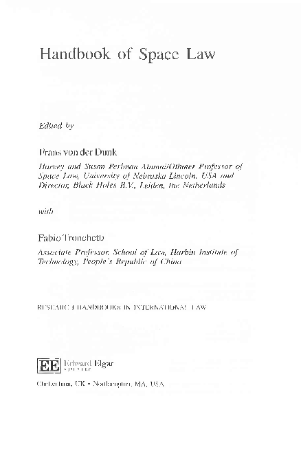 (PDF) Handbook of Space Law