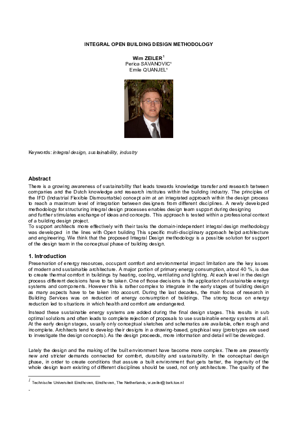 (PDF) Integral open building design methodology