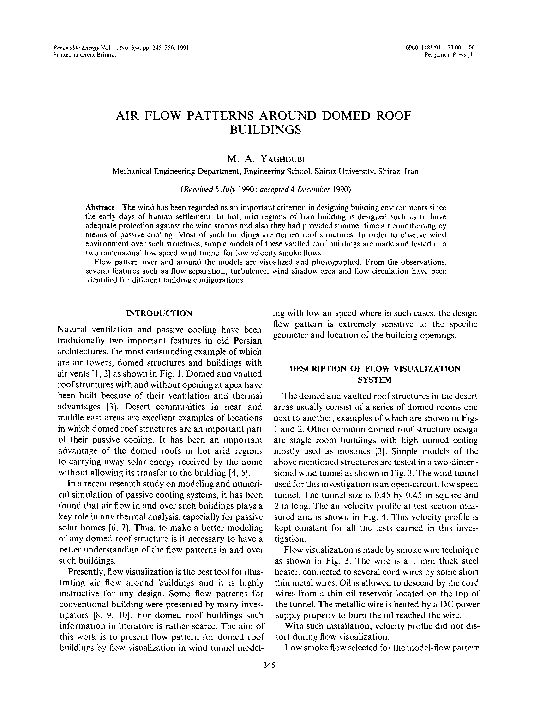 (PDF) Air flow patterns around domed roof buildings