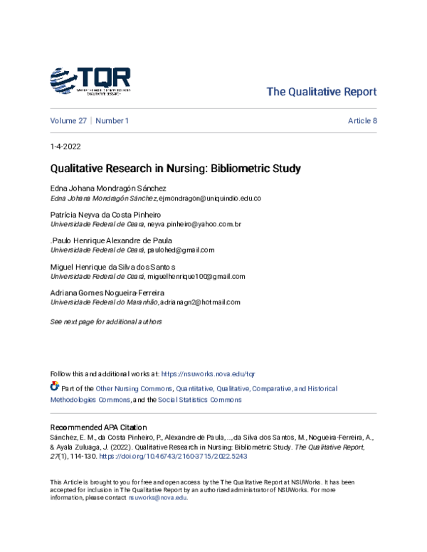 (PDF) The Qualitative Report The Qualitative Report