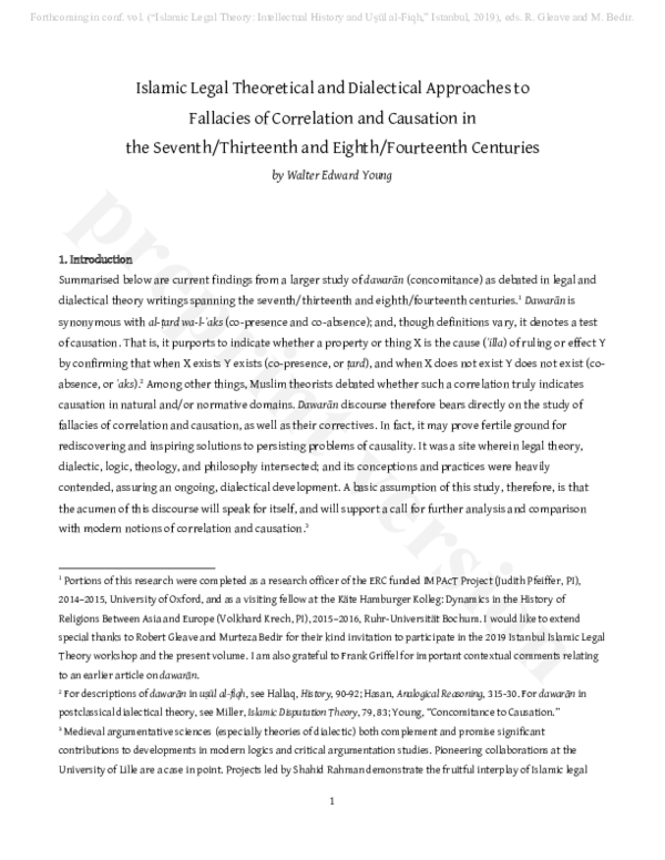 (PDF) Islamic Legal Theoretical and Dialectical Approaches to Fallacies ...