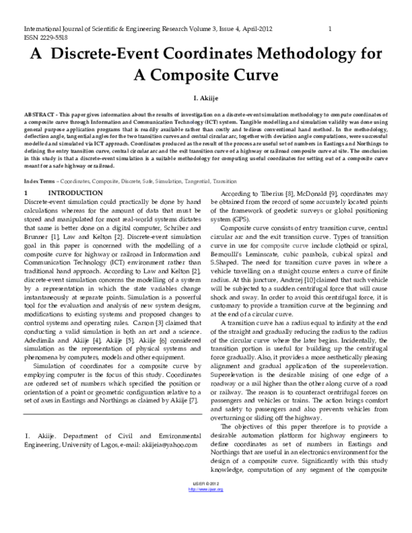 PDF A Discrete Event Coordinates Methodology For A Composite Curve Isaac Akiije Academia edu PDF A Discrete Event Coordinates Methodology For A Composite Curve Isaac Akiije Academia edu