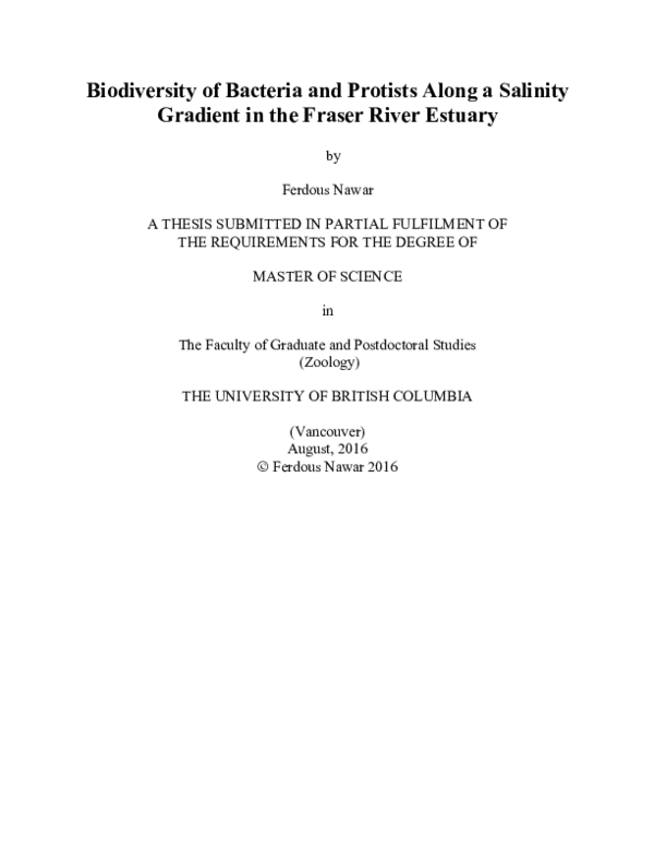 (PDF) Biodiversity of bacteria and protists along a salinity gradient ...