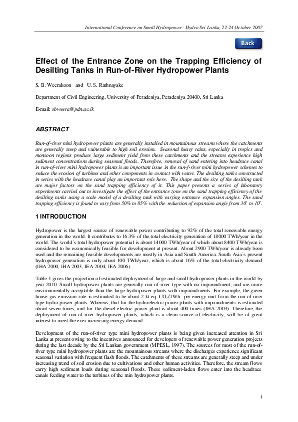 (PDF) Effect of the Entrance Zone on the Trapping Efficiency of ...