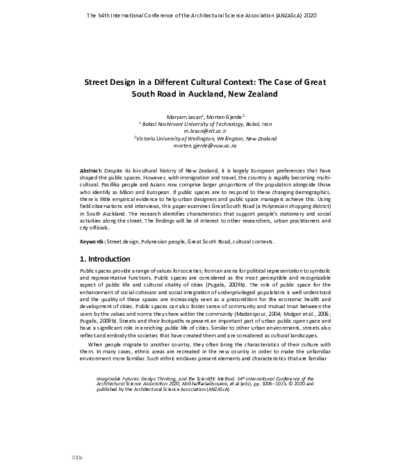 (PDF) Street Design in a Different Cultural Context: The Case of Great ...