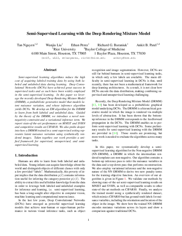 (PDF) Semi-Supervised Learning with DRMM Approach