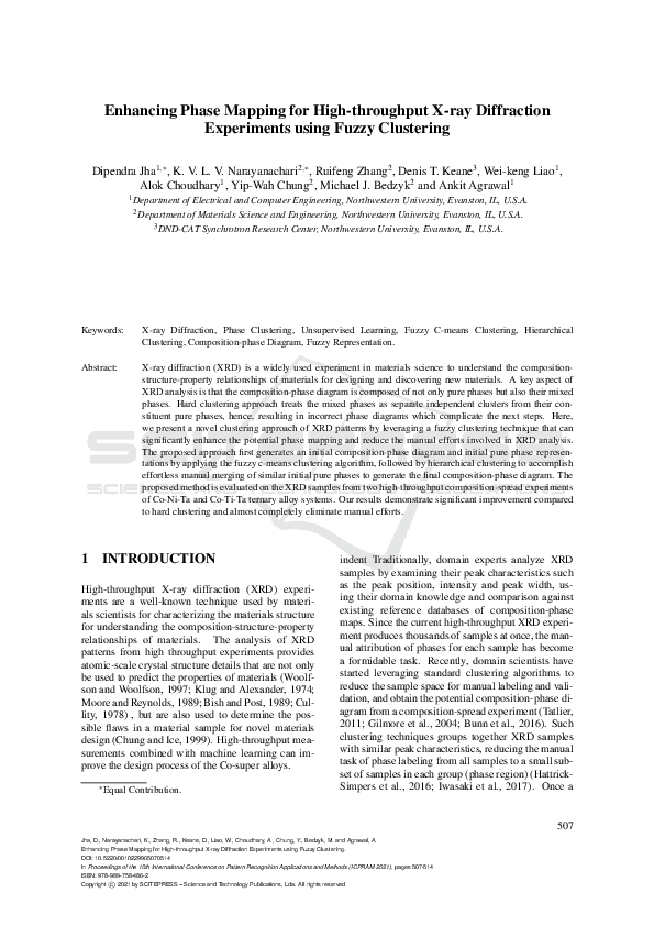 (PDF) Enhancing Phase Mapping for High-throughput X-ray Diffraction Experiments using Fuzzy ...