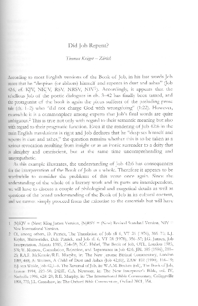 (PDF) Did Job Repent?