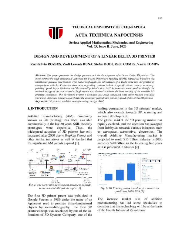 (PDF) Design and Development of a Linear Delta 3D Printer
