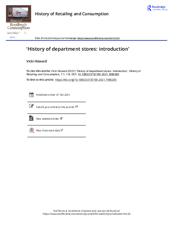 (PDF) ‘History of department stores: introduction’