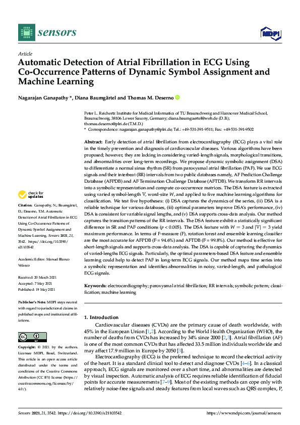 Automatic Detection Of Atrial Fibrillation In Ecg Using Co Occurrence