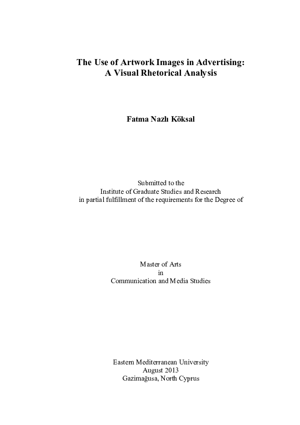 (PDF) The Use of Artwork Images in Advertising: A Visual Rhetorical ...