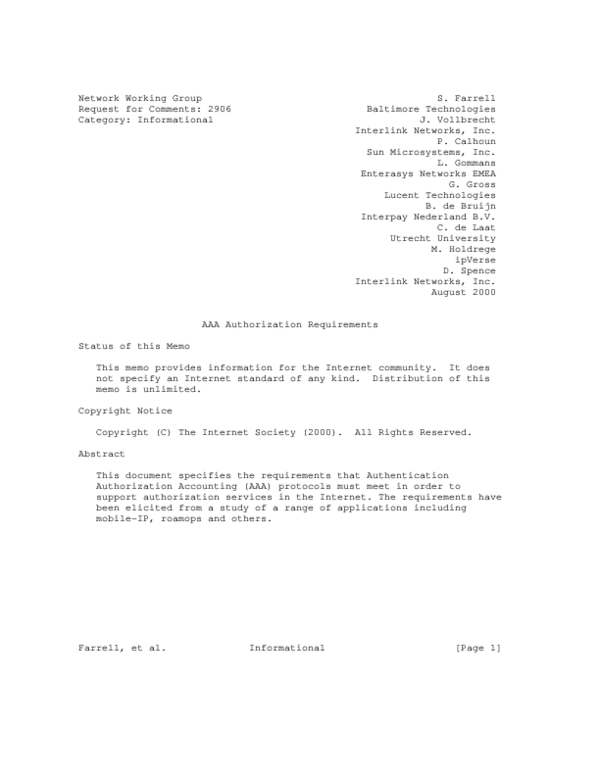 (PDF) AAA Authorization Requirements