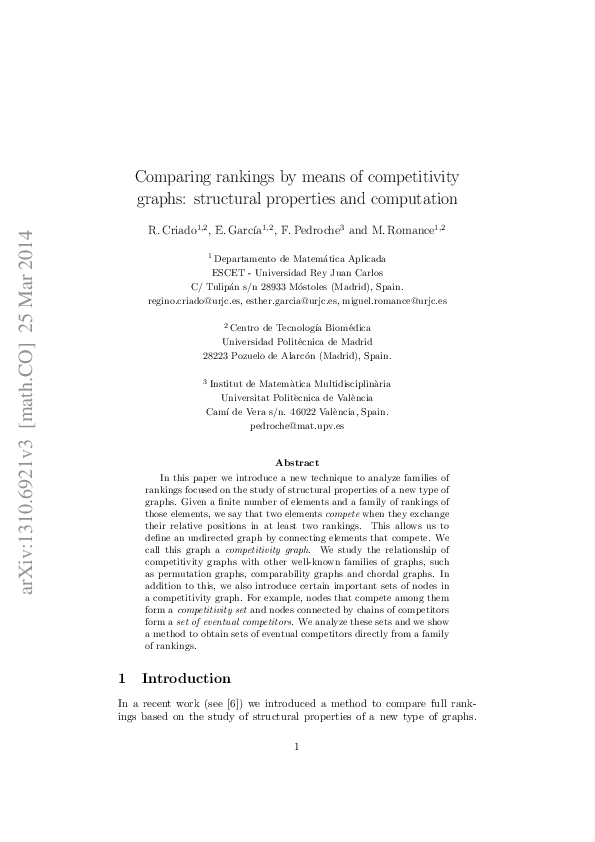 (PDF) Comparing rankings by means of competitivity graphs: structural ...